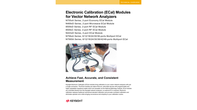 85092D RF Electronic Calibration Module (ECal), DC/300 KHz to 9 GHz, Type-N, 2 port | Keysight